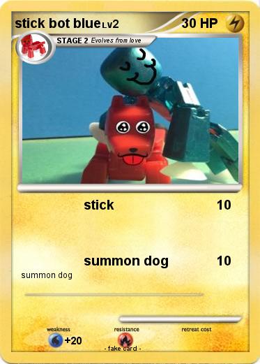 Pokémon stick bot blue - stick - My Pokemon Card