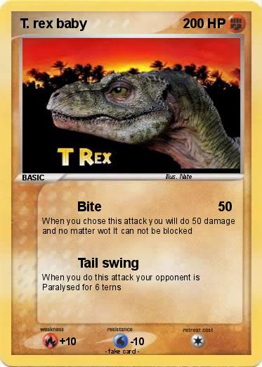 Pokémon T rex baby - Bite - My Pokemon Card