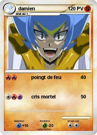 Pokémon damien 92 92 - poingt de feu - Ma carte Pokémon