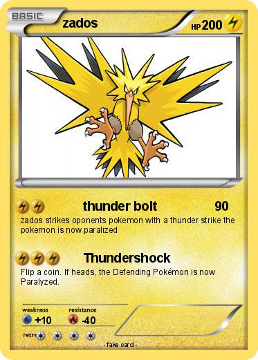 Pokémon zados 1 1 - thunder bolt - My Pokemon Card