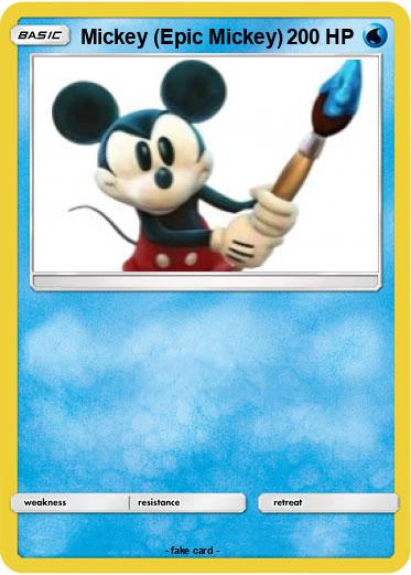 Pokémon Mickey Epic Mickey - My Pokemon Card