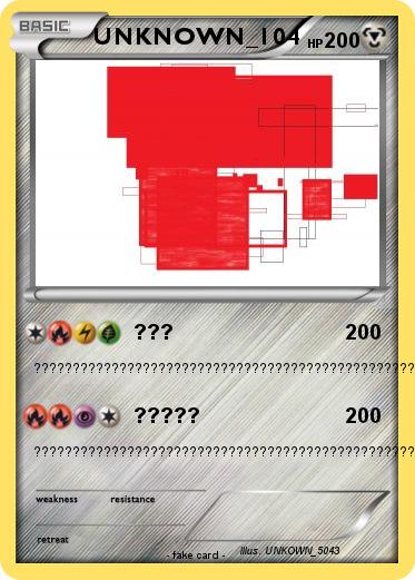 Pokémon UNKNOWN 104 104 - ??? - My Pokemon Card