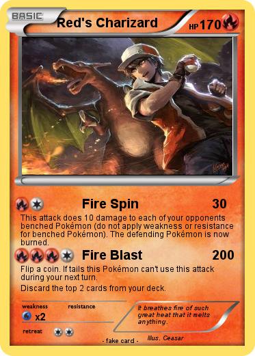 Pokémon Red s Charizard 58 58 - Fire Spin - My Pokemon Card