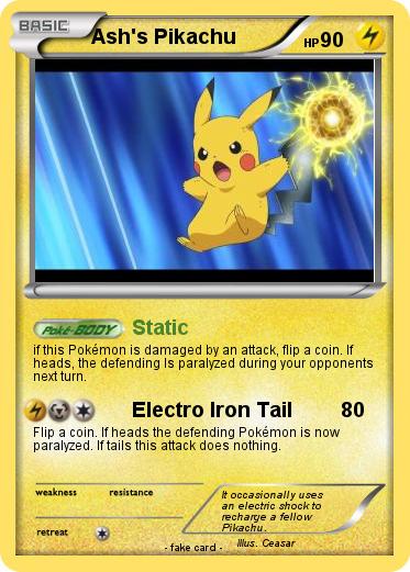 Pokémon Ash s Pikachu 726 726 - Static - My Pokemon Card
