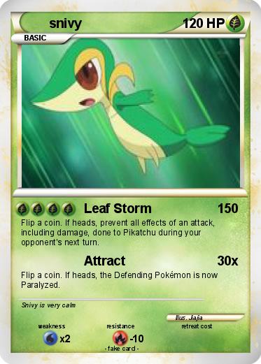 Pokémon snivy 1451 1451 - Leaf Storm - My Pokemon Card