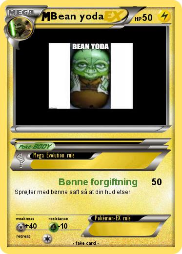 Pokémon Bean yoda - Bønne forgiftning - My Pokemon Card