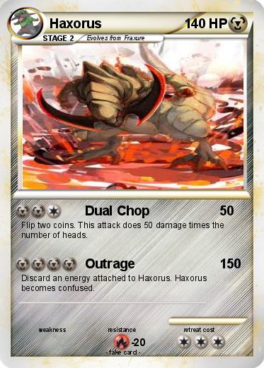 Pokémon Haxorus 292 292 - Dual Chop - My Pokemon Card