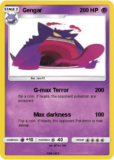 Pokémon Gengar 1312 1312 - G-max Terror - My Pokemon Card