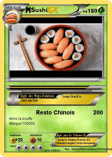 Pokémon Sushi 224 224 - Resto Chinois - Ma carte Pokémon