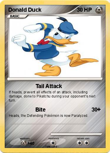 Pokémon Donald Duck 129 129 - Tail Attack - My Pokemon Card