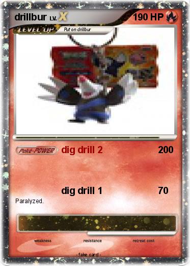 Pokémon drillbur 10 10 - dig drill 2 - My Pokemon Card