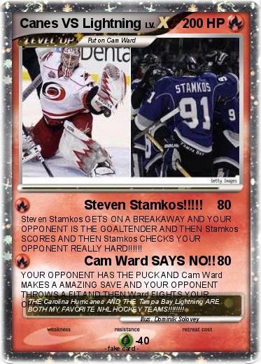 Pokémon Canes VS Lightning - Steven Stamkos!!!!! - My Pokemon Card