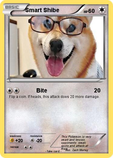 Pokémon Smart Shibe - Bite - My Pokemon Card
