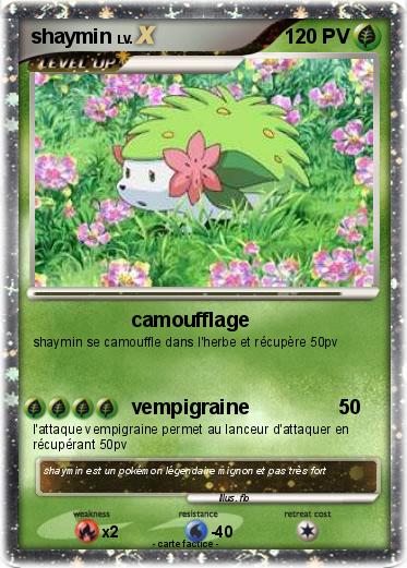 Pokémon shaymin 730 730 - camoufflage - Ma carte Pokémon
