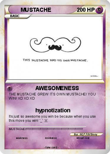 Pokémon MUSTACHE 107 107 - AWESOMENESS - My Pokemon Card