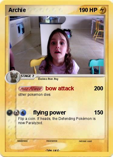 Pokémon Archie 65 65 - bow attack - My Pokemon Card