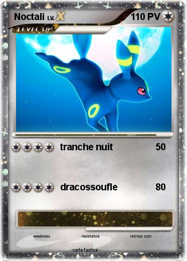 Pokémon Noctali 420 420 - tranche nuit - Ma carte Pokémon