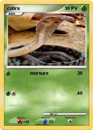 Pokémon cobra 40 40 - morsure - Ma carte Pokémon