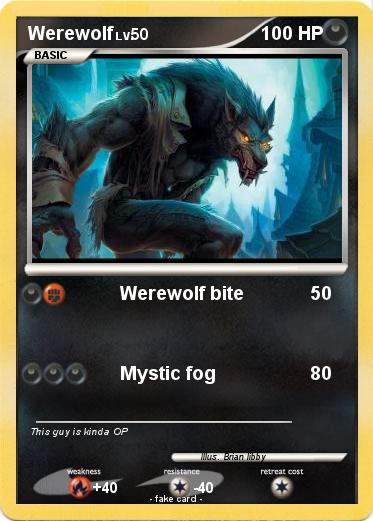 Pokémon Werewolf 297 297 - Werewolf bite - My Pokemon Card