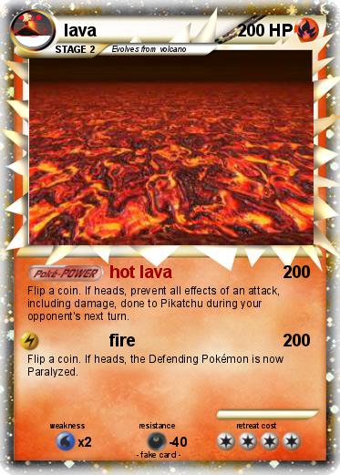 Pokémon lava 458 458 - hot lava - My Pokemon Card
