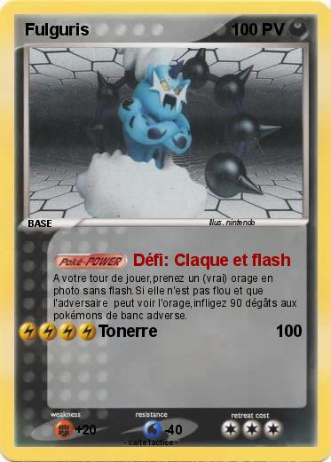 Pokémon Fulguris 103 103 - Défi: Claque et flash - Ma carte Pokémon