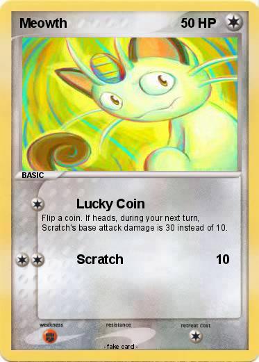 Pokémon Meowth 169 169 - Lucky Coin - My Pokemon Card