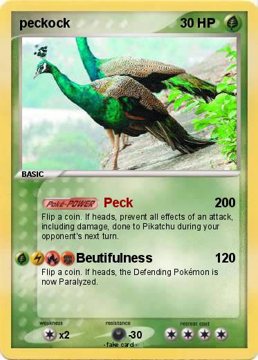 Pokémon peckock - Peck - My Pokemon Card