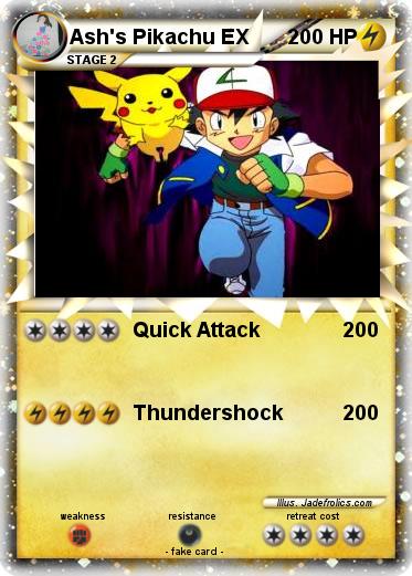 Pokémon Ash s Pikachu EX 23 23 - Quick Attack - My Pokemon Card