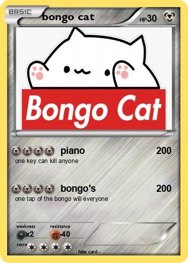Pokémon bongo cat 86 86 - piano - My Pokemon Card