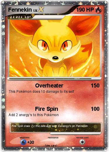 Pokémon Fennekin 509 509 - Overheater - My Pokemon Card