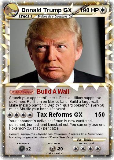Pokémon Donald Trump GX 3 3 - Build A Wall - My Pokemon Card