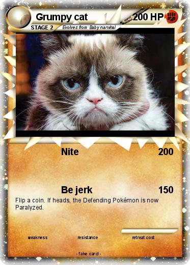 Pokémon Grumpy cat 496 496 - Nite - My Pokemon Card