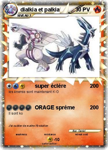 Pokémon dialkia et palkia - super éclère - Ma carte Pokémon