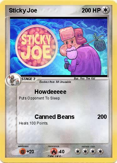 Pokémon Sticky Joe 1 1 - Howdeeeee - My Pokemon Card