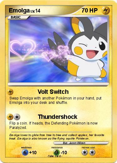 Pokémon Emolga 306 306 - Volt Switch - My Pokemon Card