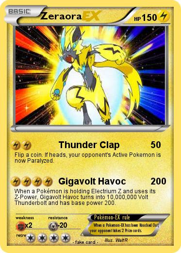 Pokémon Zeraora 30 30 - Thunder Clap - My Pokemon Card