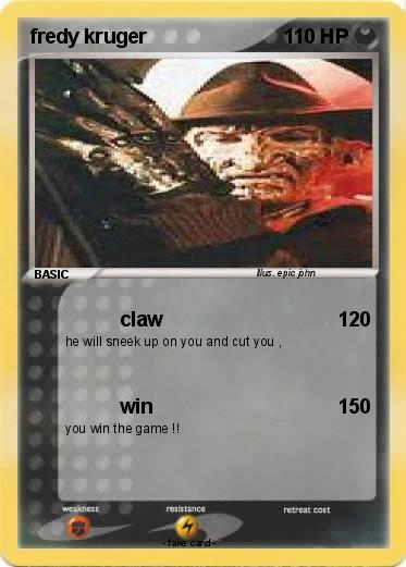 Pokémon fredy kruger 3 3 - claw - My Pokemon Card