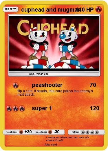 Pokémon cuphead and mugman 14 14 - peashooter - My Pokemon Card