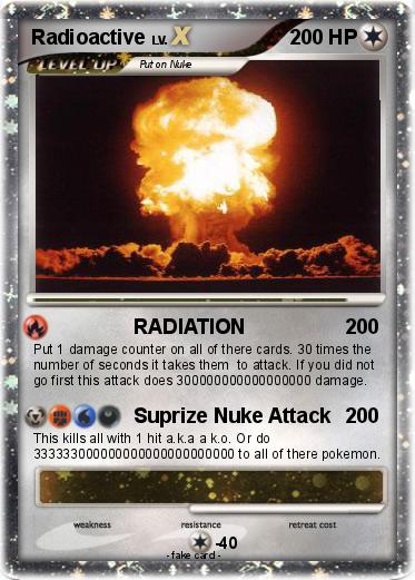 Pokémon Radioactive 20 20 - RADIATION - My Pokemon Card