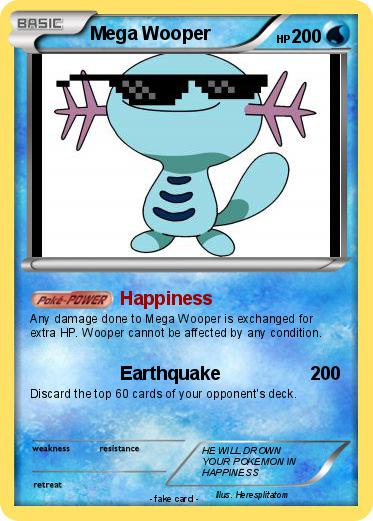 Pokémon Mega Wooper - Happiness - My Pokemon Card