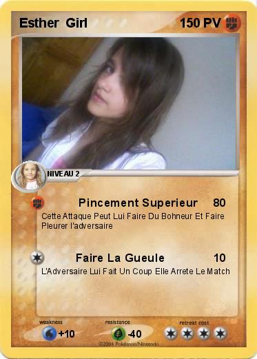 Pokémon Esther Girl - Pincement Superieur - Ma carte Pokémon
