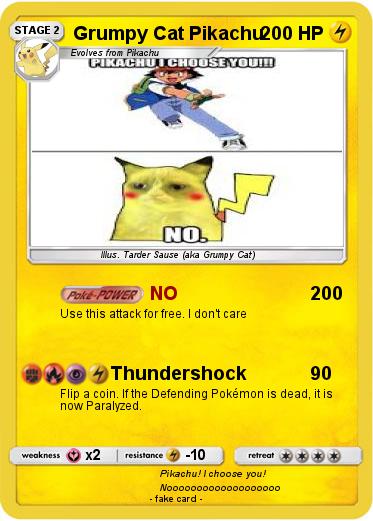 Pokémon Grumpy Cat Pikachu 1 1 - NO - My Pokemon Card