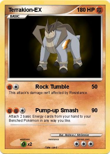 Pokémon Terrakion EX 7 7 - Rock Tumble - My Pokemon Card