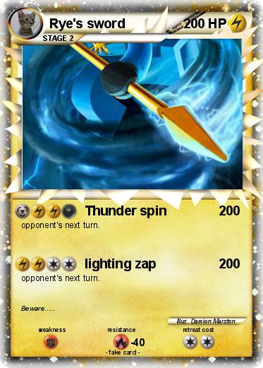 Pokémon Rye s sword - Thunder spin - My Pokemon Card