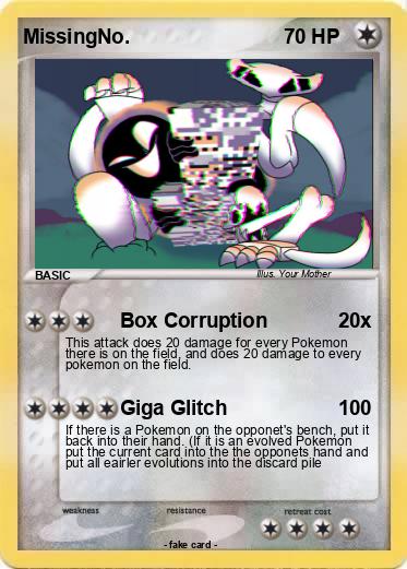 Pokémon MissingNo 1862 1862 - Box Corruption - My Pokemon Card