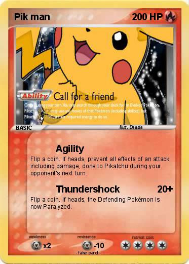 Pokémon Pik man 3 3 - Agility - My Pokemon Card