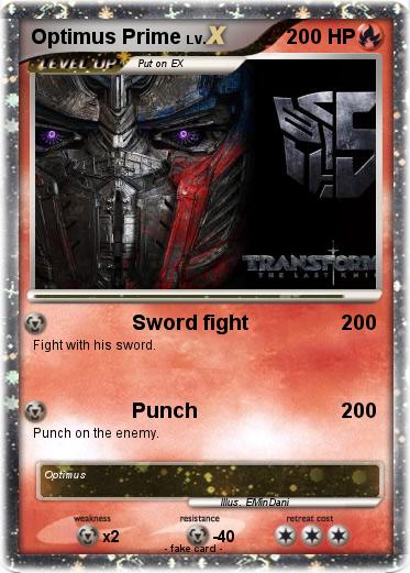 Pokémon Optimus Prime 810 810 - Sword fight - My Pokemon Card