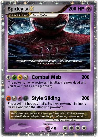 Pokémon Spidey 27 27 - Combat Web - My Pokemon Card