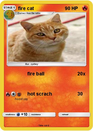 Pokémon fire cat 122 122 - fire ball - My Pokemon Card