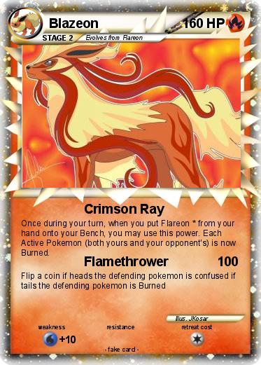 Pokémon Blazeon 8 8 - Crimson Ray - My Pokemon Card